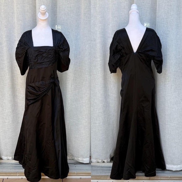 Dresses | Jennifer Jane New York Satin Black Evening Gown | Poshmark